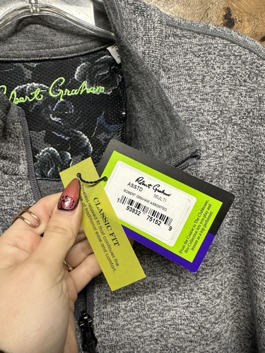 NWT Robert Graham Men's Classic Fit Zip Up Jacket Size Medium | eBay