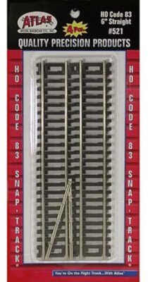 Atlas 521 Code 83 HO 6" Straight Track Assortment New Free Shipping | eBay