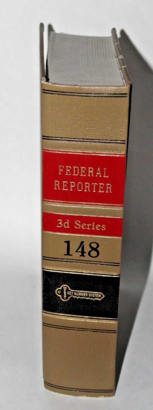Federal Reporter 3d Series Volume 148 law reference book copyright 1998 ...