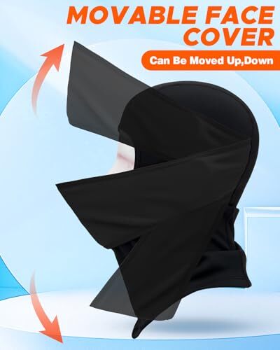 Winter Ski Mask Fleece Balaclava with Movable Deisgn for Men 2 Black ...
