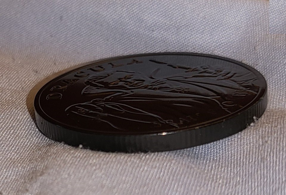 Frankenstein Count Dracula Dark Black Silver Coin Castle Halloween ...