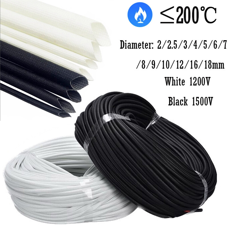 Silicon Fiber Glass Insulated Tube Braided High Temperature Sleeving ...