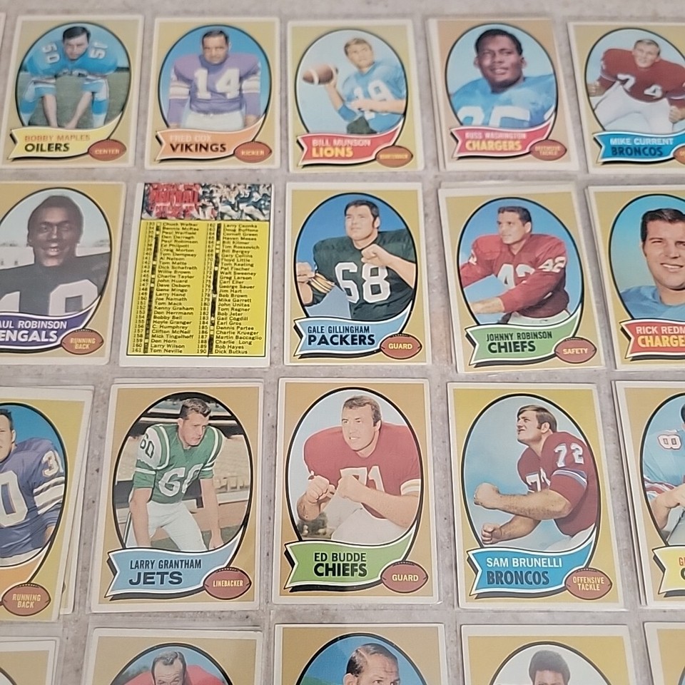 1970 Topps Football Single Cards Your Choice | eBay