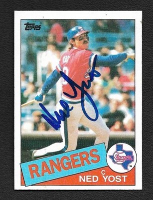 Ned Yost Signed Auto 1985 Topps Texas Rangers Card #777 - COA - KC Royals | eBay