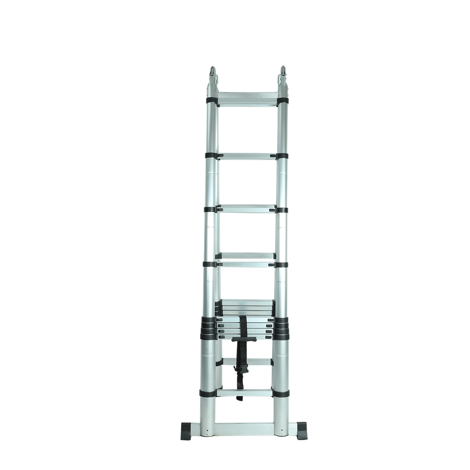 18.4FT Telescopic Ladder Collapsible Extension Step Ladder A-Frame ...