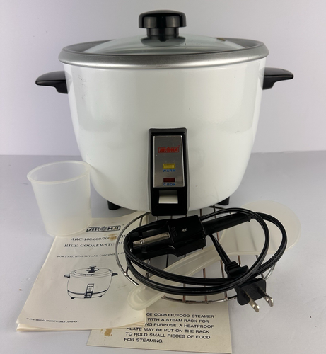 Aroma ARC 107 Rice Cooker/Steamer One Touch Operation 7 Cups Uncooked ...