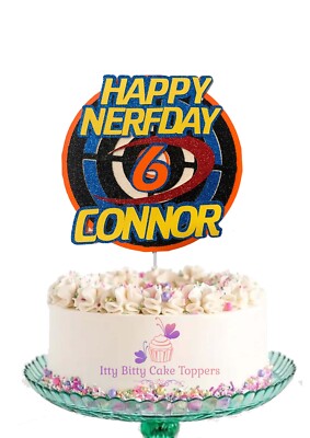 Nerf Target Themed cake topper personalised | eBay Australia