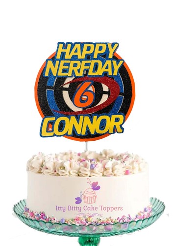 Nerf Target Themed cake topper personalised | eBay