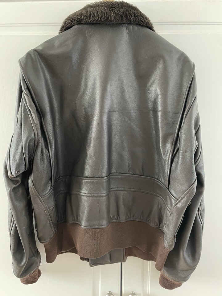 G1 US navy Leather Aviators Jacket | eBay UK