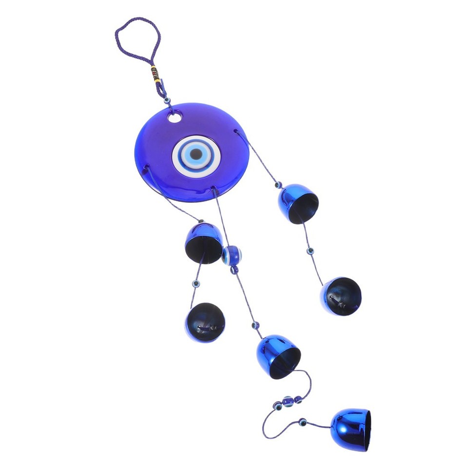 Blue Evil Eye Wind Chime - Evil Eye Amulet Wind Bells - Metal Bell ...