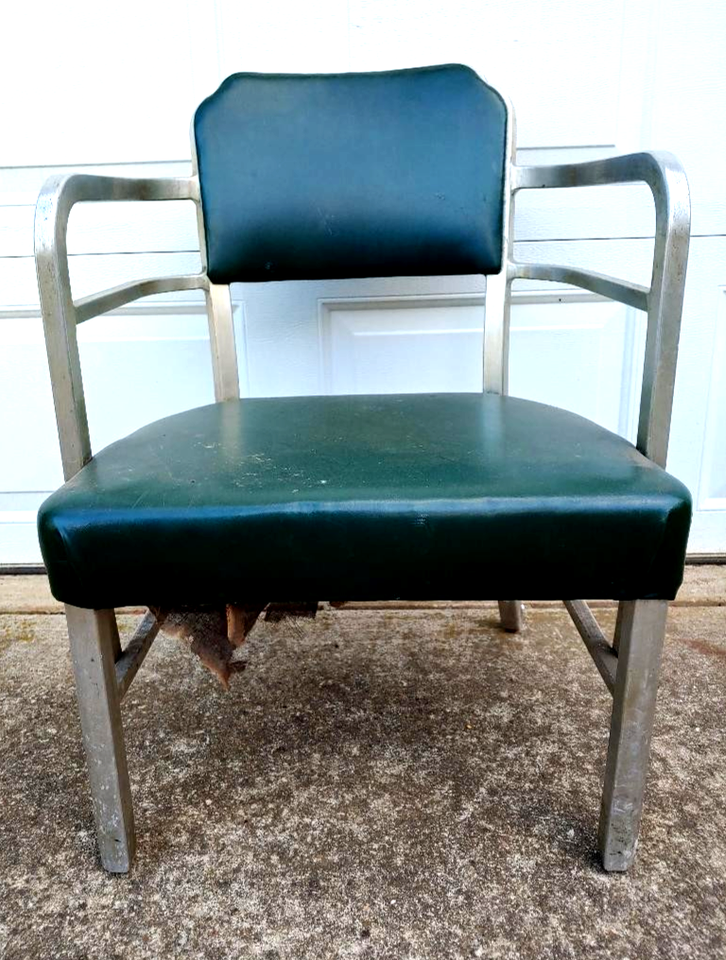 SUPER COOL ART DECO ERA "CLUB CHAIR" WARREN MCARTHUR? MIES VAN DER ROWE ...