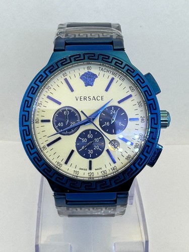 Awesome VERSACE Chronograph Date Indicator White Dial Quartz Men's ...