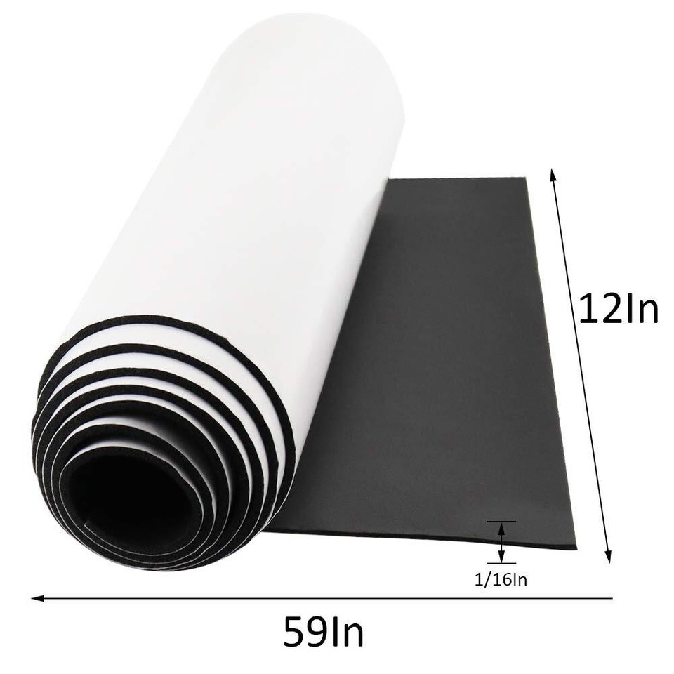 Neoprene Sponge Foam Rubber Roll Adhesive,Easy Cut DIY Foam Sheet ...