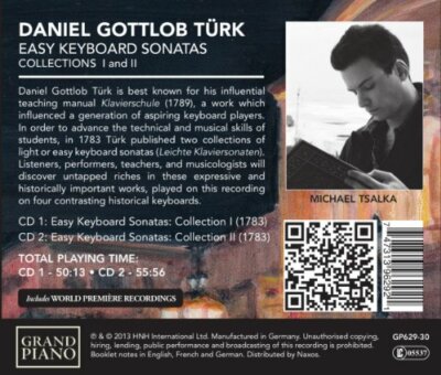 Turk Keyboard Sonatas 13-24 Micheal Tsalka Grand Piano GP629-30 ...
