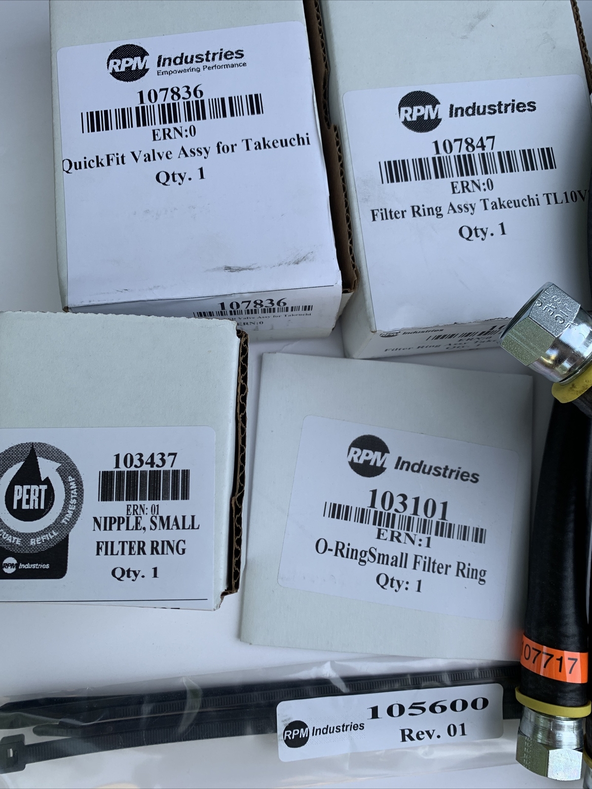 RPM Industries 301643 Quick-fit Kit For Takeuchi Tl12v2 Kubota V3800 | eBay