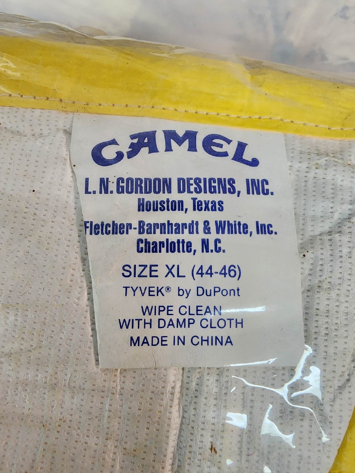Vintage Camel Wides Promo Windbreaker Adult Xl Tyvek Yellow Jacket With ...