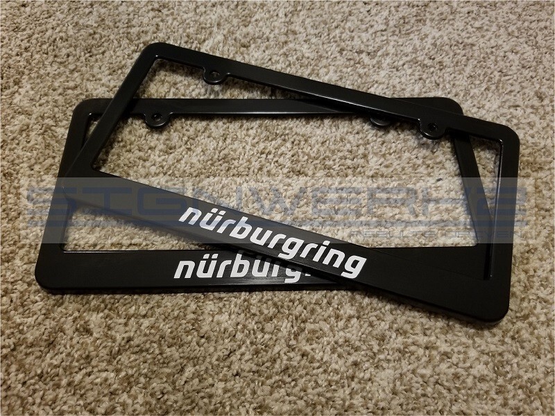 Nurburgring License Plate Frames Germany BMW M AMG Racing - Pair | eBay