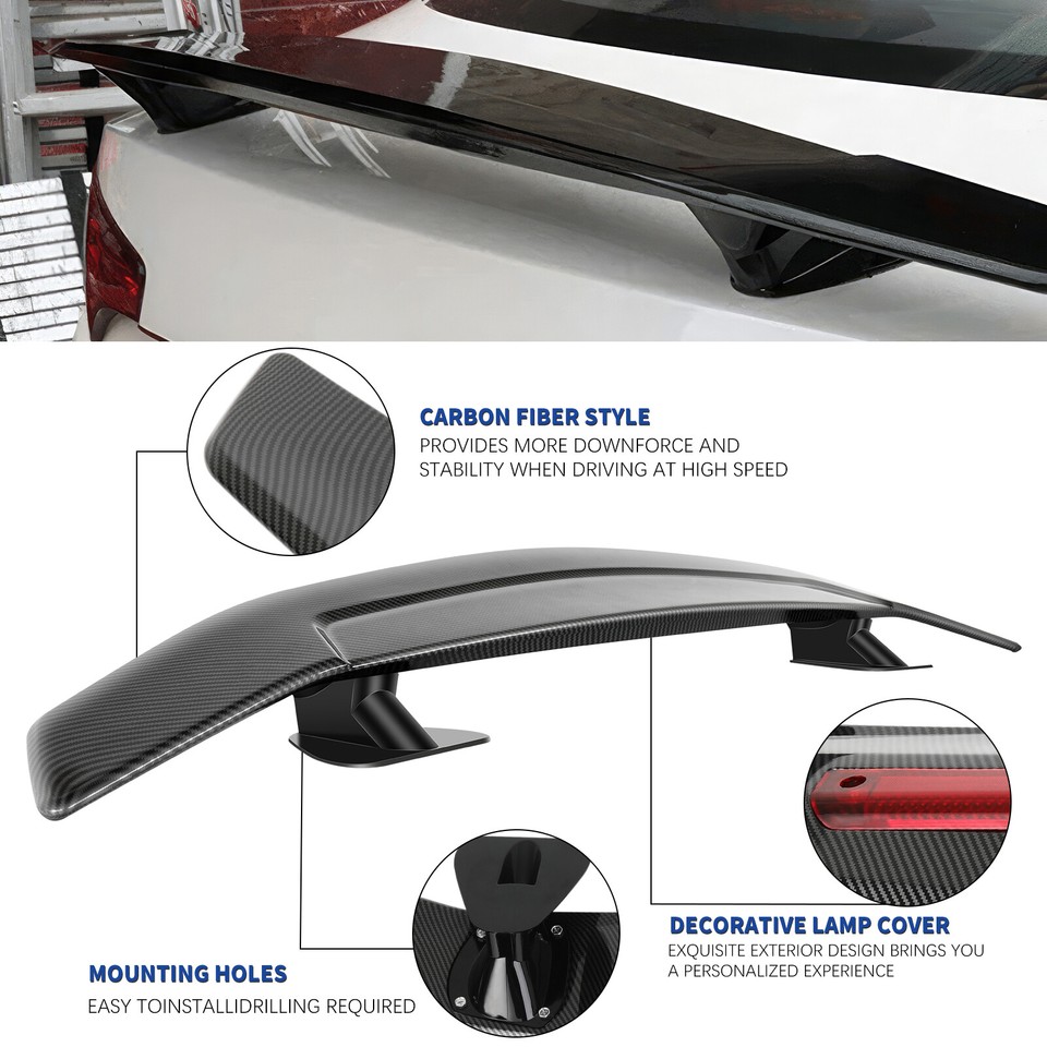 47" Carbon Fiber Race Car Trunk Rear Spoiler Lip Wing For Pontiac GTO ...