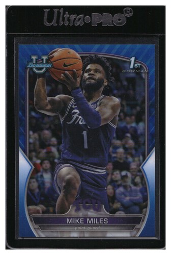 2022-23 Bowman University Chrome - Blue Refractor #88 Mike Miles /199 ...