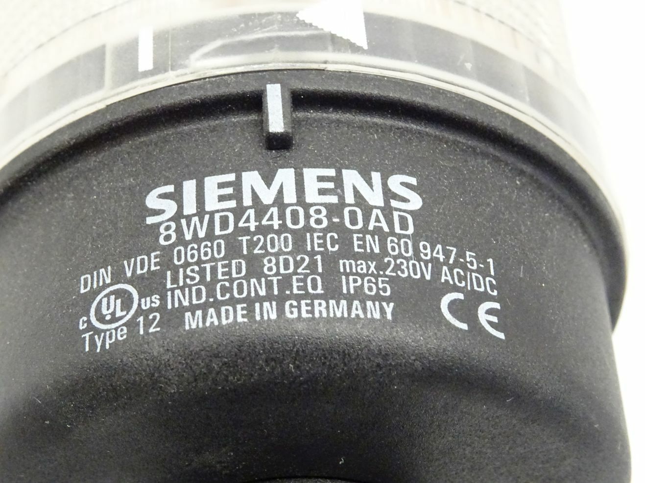Siemens 8WD4408-0AD Signalleuchte 8WD 4408-0AD Achschluss weiss/orange ...