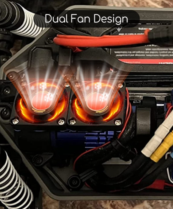 Vxl-3S ESC Cooling Fan and Motor Dual Fan Set Compatible with Traxxas ...