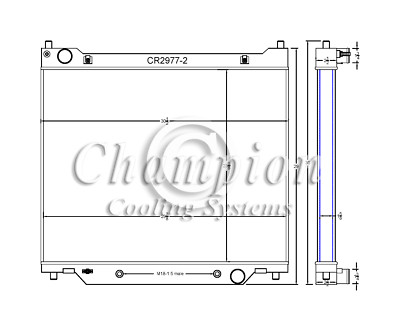Reliable Champion 2 Row CR Series Radiator for 2004 2005 2006 Ford ...