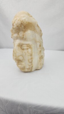 INCREDIBLE CARVED STONE AZTEC MAYAN SCULPTURE VINTAGE CALCITE CARVING 9 ...