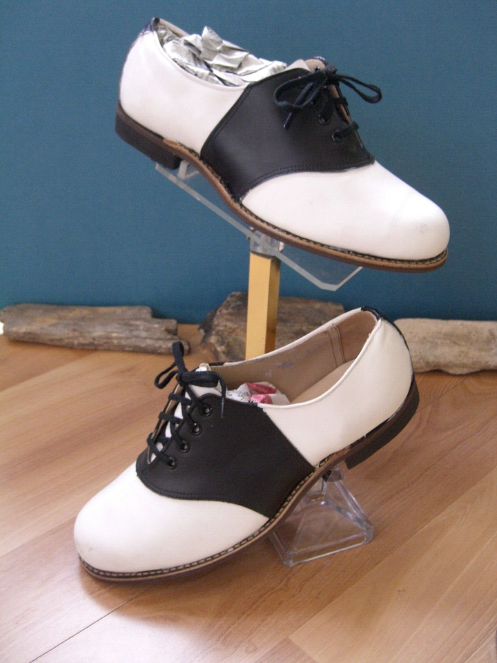 40/50s vintage Pencor Black and White Saddle Shoes US wms 9 1/2 wide | eBay
