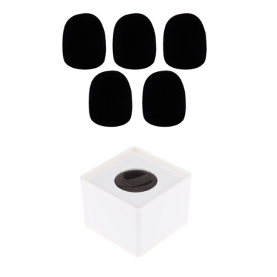 Handheld Mic Square Cube Logo Flag Station + 5Pack Foam Mic Microphone ...