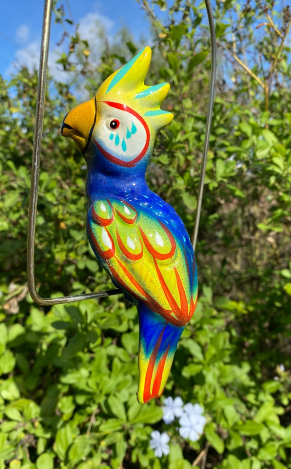 Talavera Bird Handmade Painted Ceramic Parrot Mexican Pottery Hanging ...