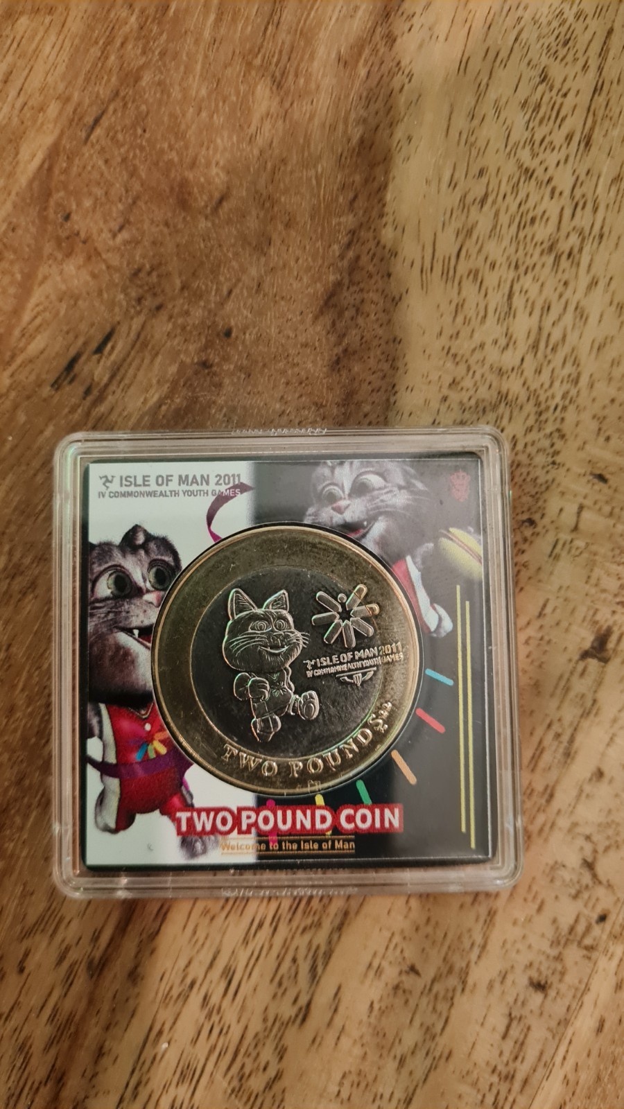Tosha Cat £2 Isle of Man Two Pounds Coin Commonwealth Youth Games ...