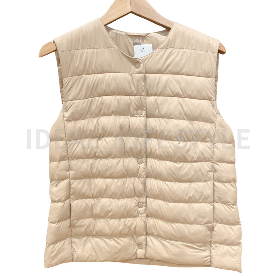 UNIQLO PUFFTECH Compact Vest S-3XL Packable Padded Sleeveless Women ...