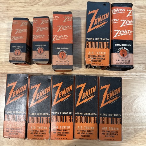 Lot of 10 Vintage Zenith Tubes – Orange Box – Estate Find – Untested | eBay