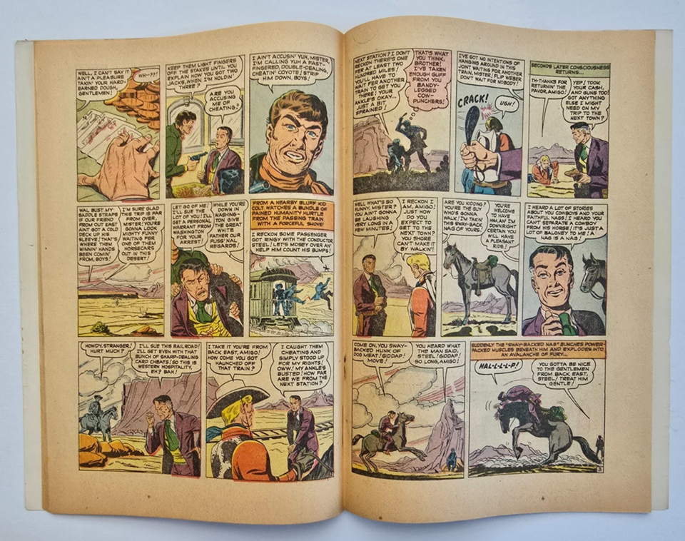 KID COLT OUTLAW #10 F- 5.5 TIMELY COMICS 1950 WHIP/TORTURE PANEL ...