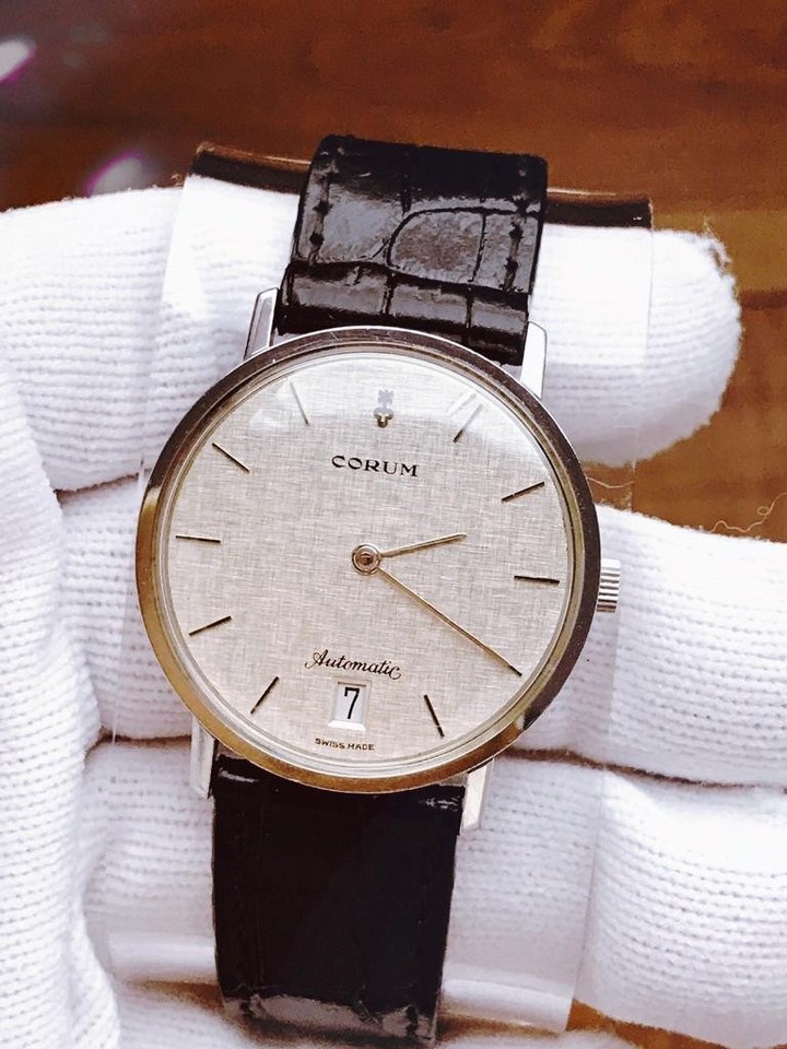 Authentic 1970s CORUM 21 Jewels AUTOMATIC ETA 2824 Men's Wrist Watch ...