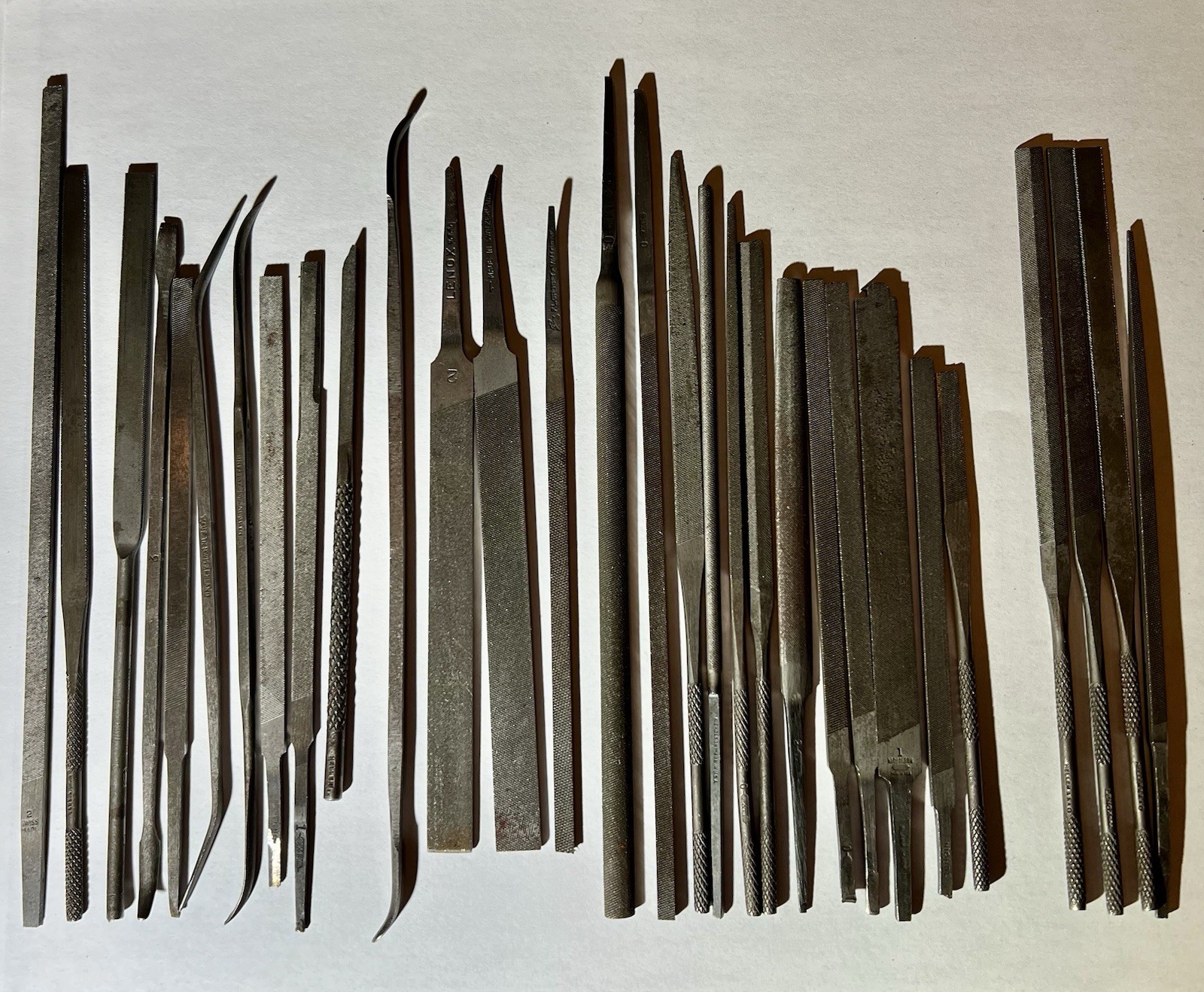 Lot of 30 Hand Files Needle Grobet, Heller, Nicholson, Falcon, Lenox ...