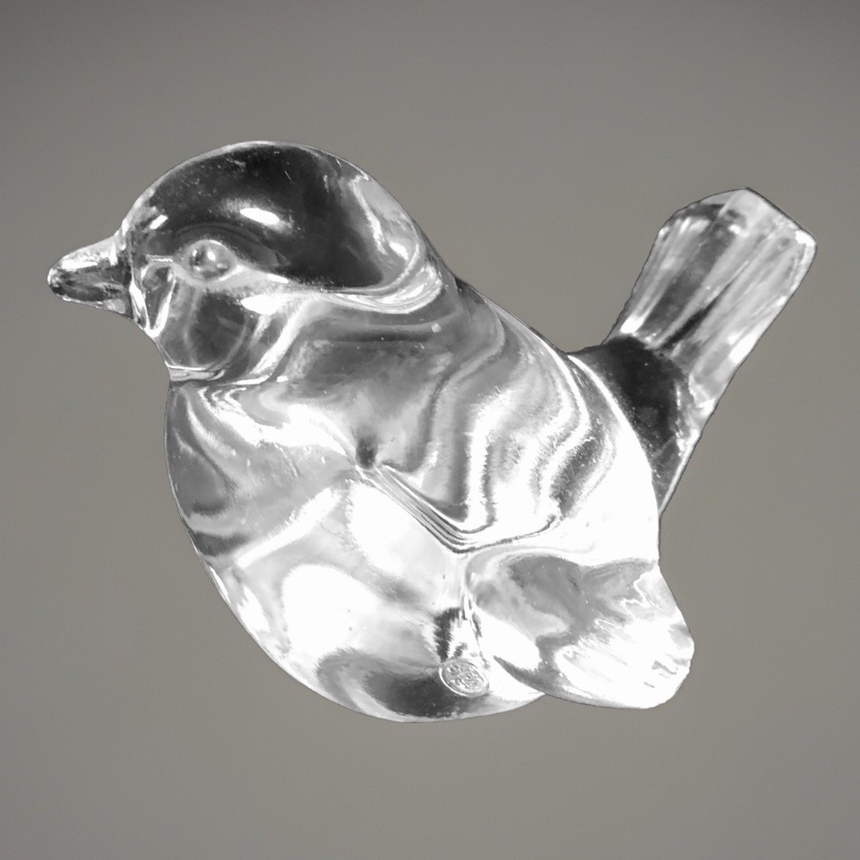 Fenton Clear Glass Bird Figurine USA Made Pre Owned | eBay