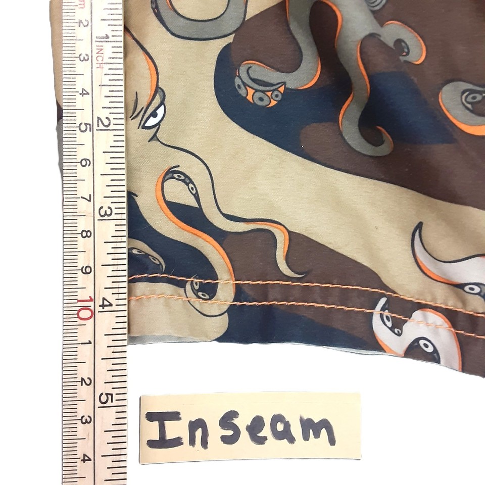 Boys Swim Trunks XS Waist Pocket Octopus Design Summer Beach Elastic ...