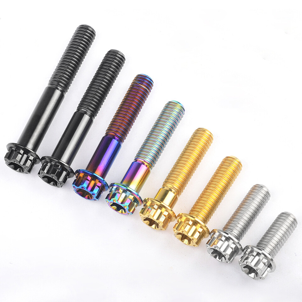 TC4 Titanium Bolts M6 M8x15/20/25/30/35/40/45//50/55mm Flange Torx Head ...
