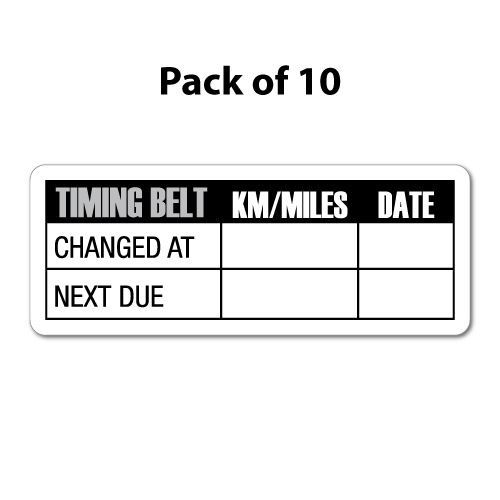 10X TIMING BELT SERVICE DUE Sticker | eBay