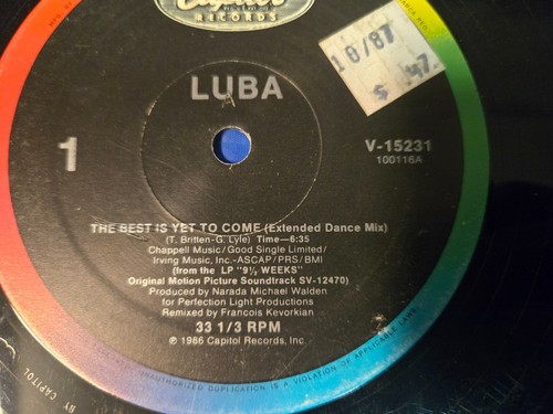 Luba – The Best Is Yet To Come (Extended Dance Mix) - 12" HOUSE VINYL ...