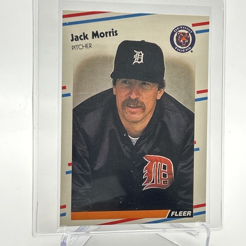 1988 Fleer GLOSSY Jack Morris Baseball Card #64 Mint FREE SHIPPING | eBay