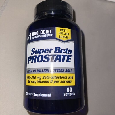Super Beta Prostate Supplement for Men 60 CT Softgels Exp 08/2026 ...