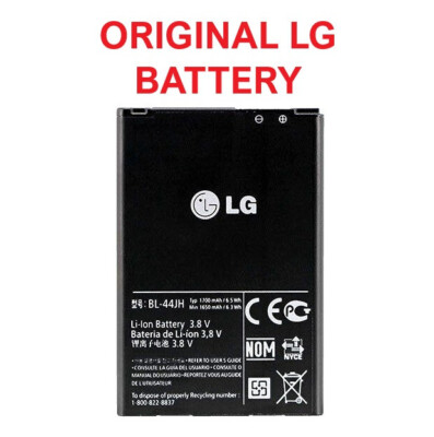 LG BL-44JH Genuine OEM Replacement Battery (1700mAh) - LG Optimus L5 ...