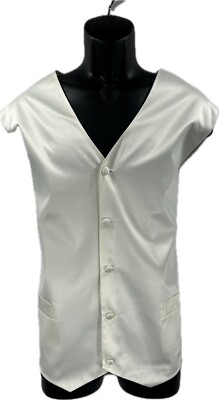 Veronelli Men's Cream Vest 5 Buttons White Back Polyester Size 4XL | eBay