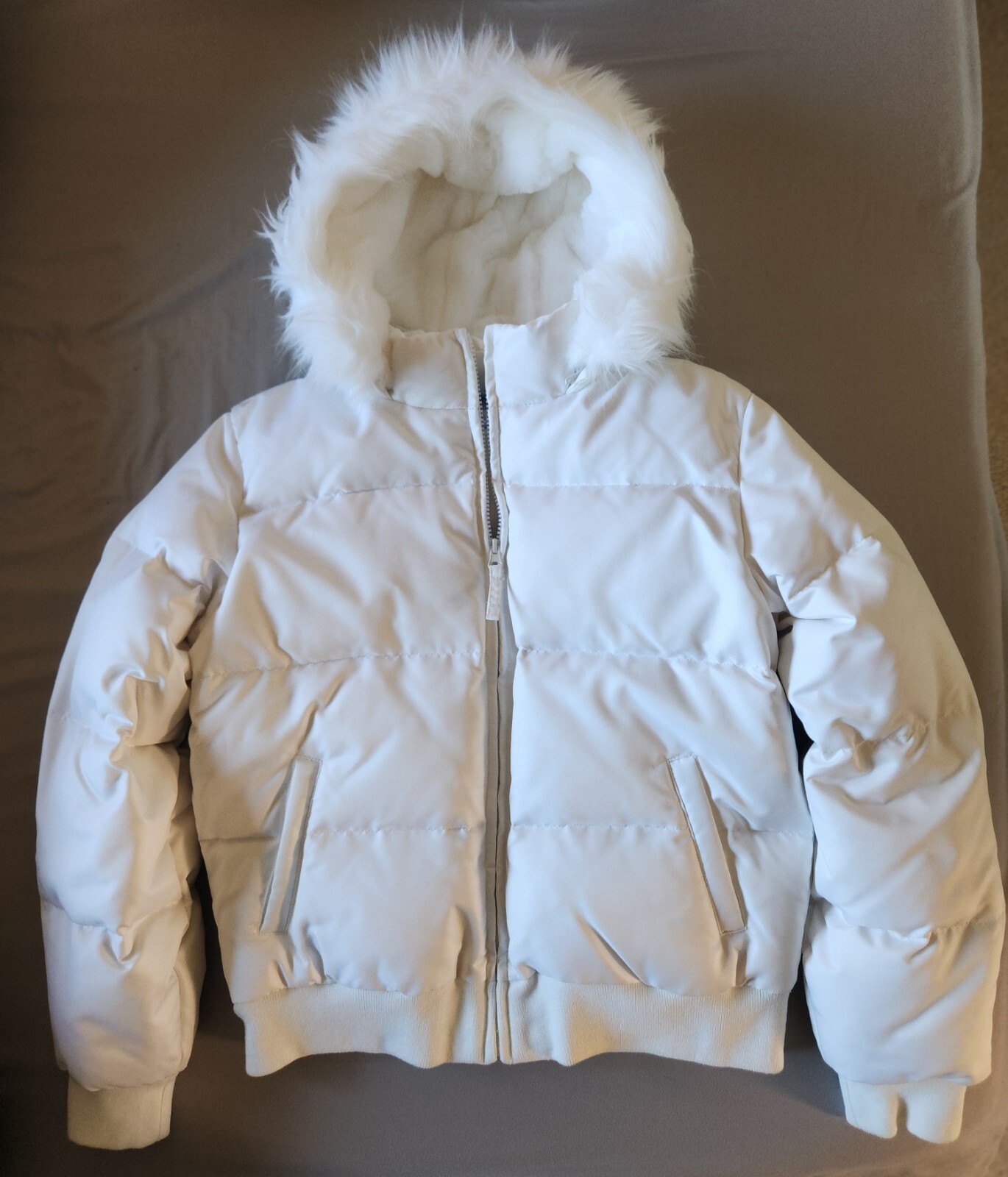 Lady Foot Locker Puffer Jacket White Down Feathers Hooded Women Coat ...