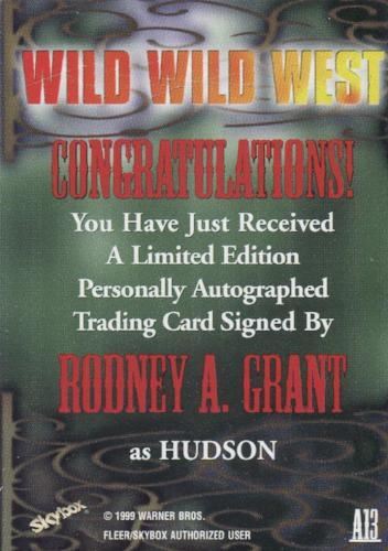 Wild Wild West Movie Rodney A. Grant Autograph Card A13 | eBay