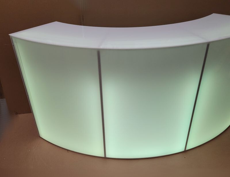 LED Illuminated Curved Circular Mobile Bar Counter from Glow Gizmo | eBay