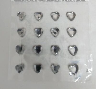 Clear Heart Gemstone Stickers - 16 Pieces | eBay