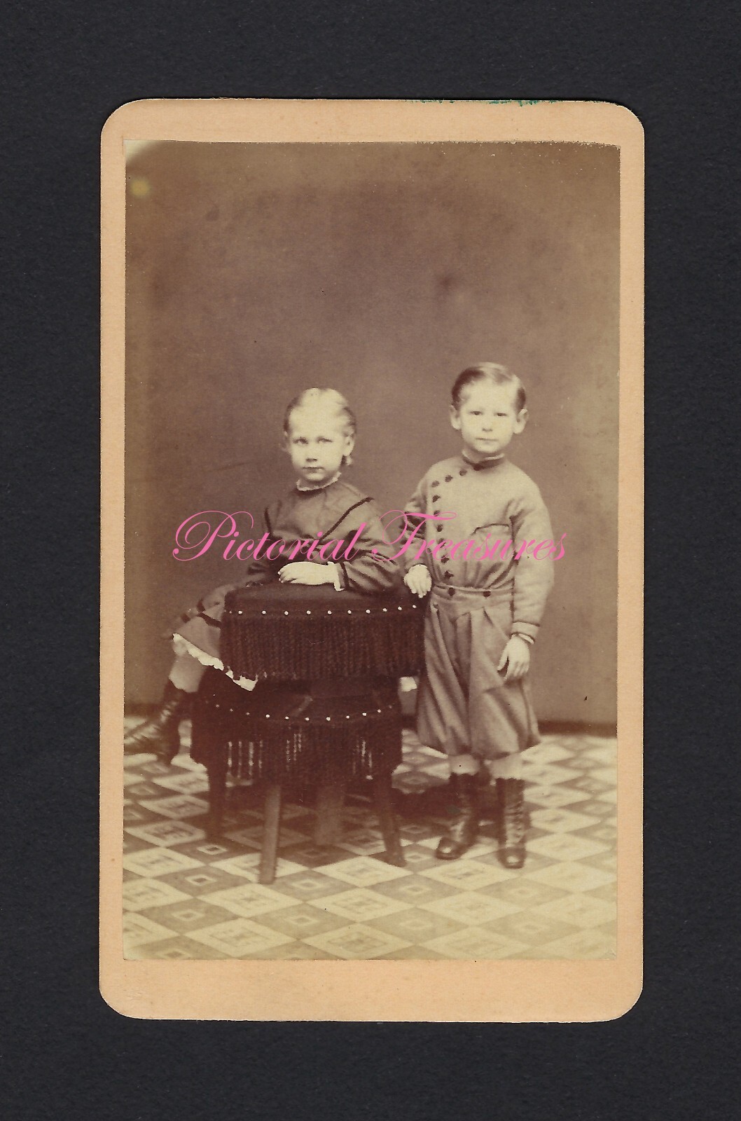 CDV Photo of Two Victorian Siblings by Cornell Bro.’s Art Place ...